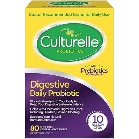 Amazon.com: Culturelle Daily Probiotic Capsules For Men and Women, Most ...