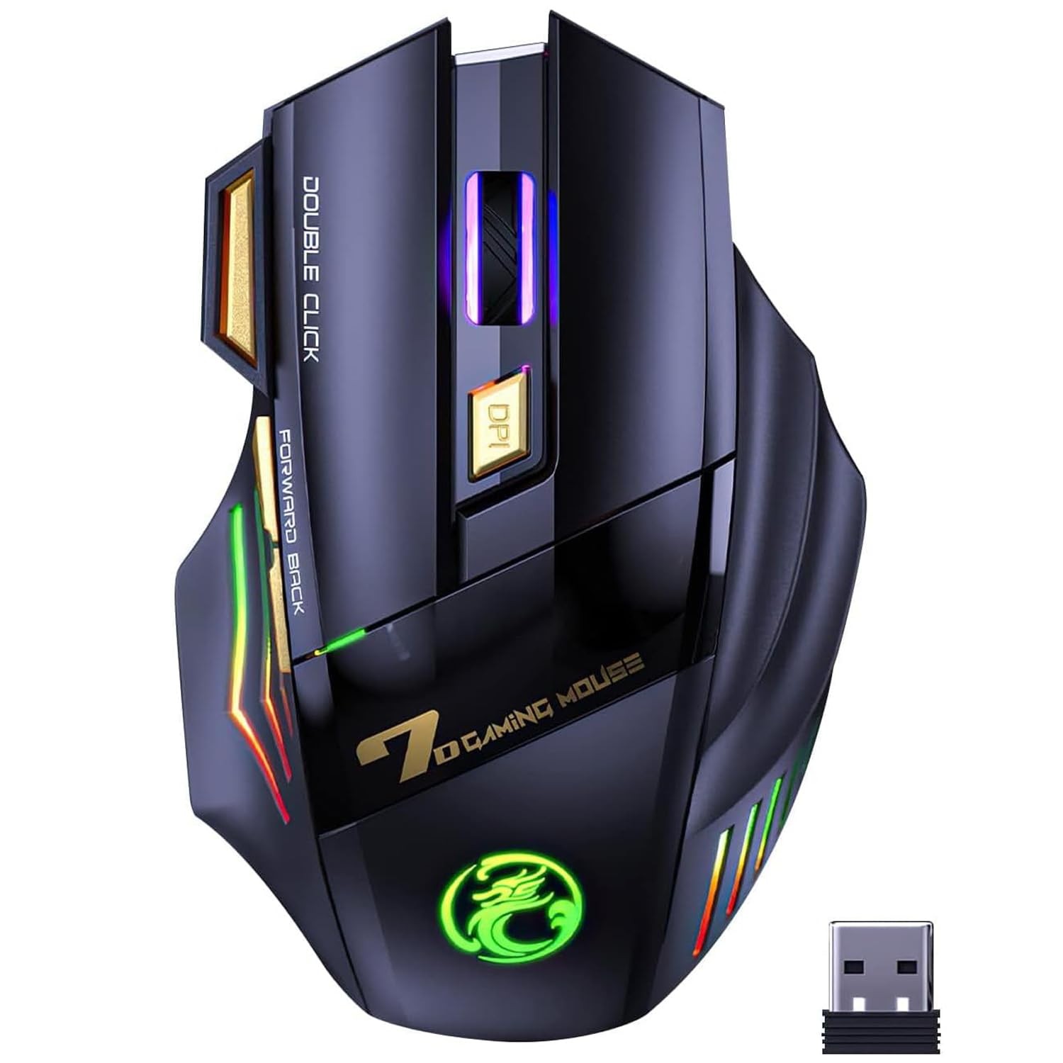 Buy Clocell 2024 Upgrade Wireless Mouse, Gaming Mouse, Dual Mode (Bluetooth 5.1 + USB) 2.4GHz ...