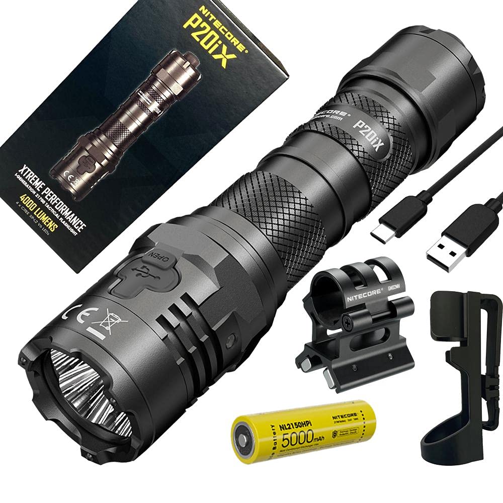 Amazon.com: Nitecore P20iX USB-C Rechargeable LED Flashlight - 4000 ...