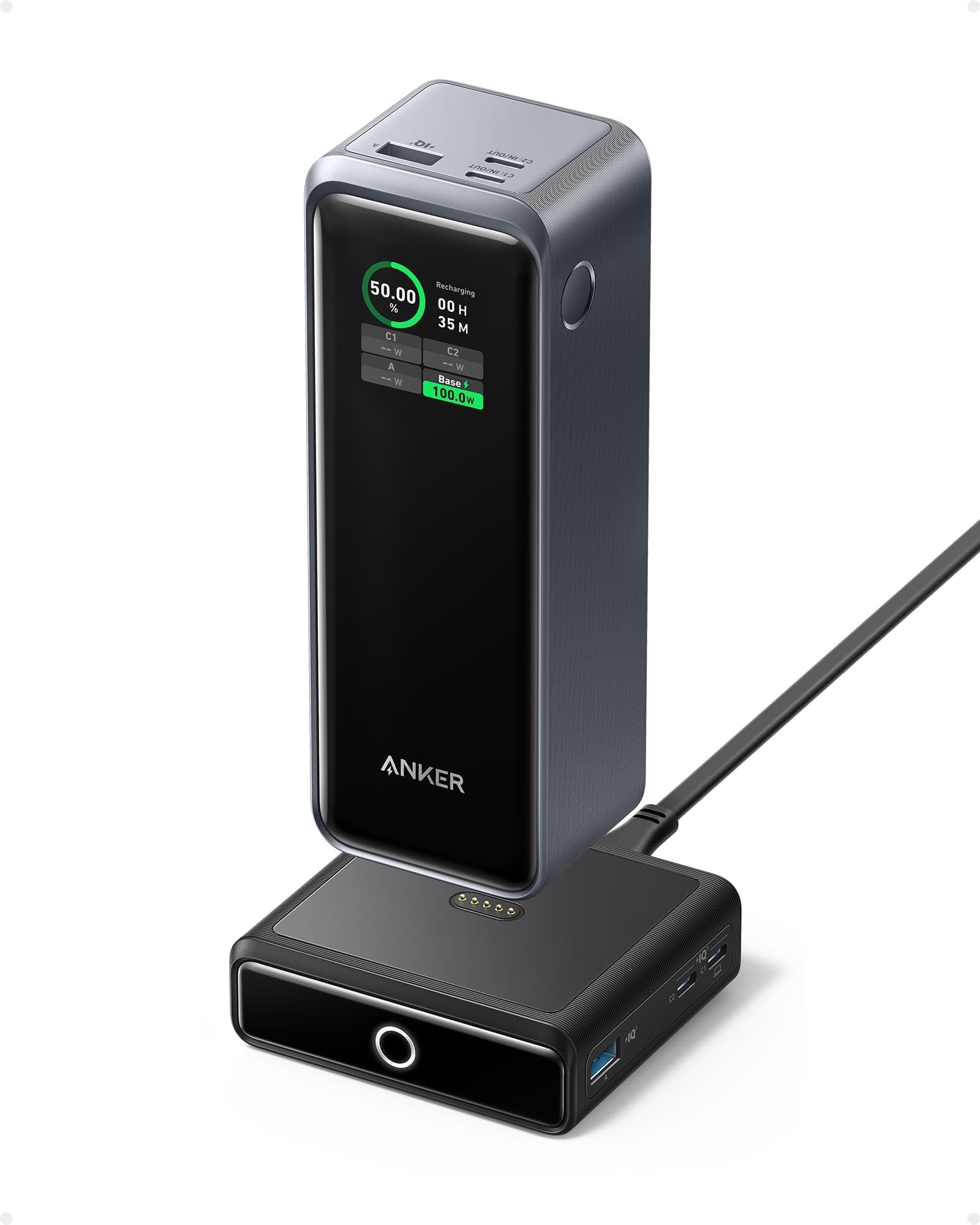 Anker Prime Power Bank, 27,650 mAh (250 W) Power Bank with 100 W ...