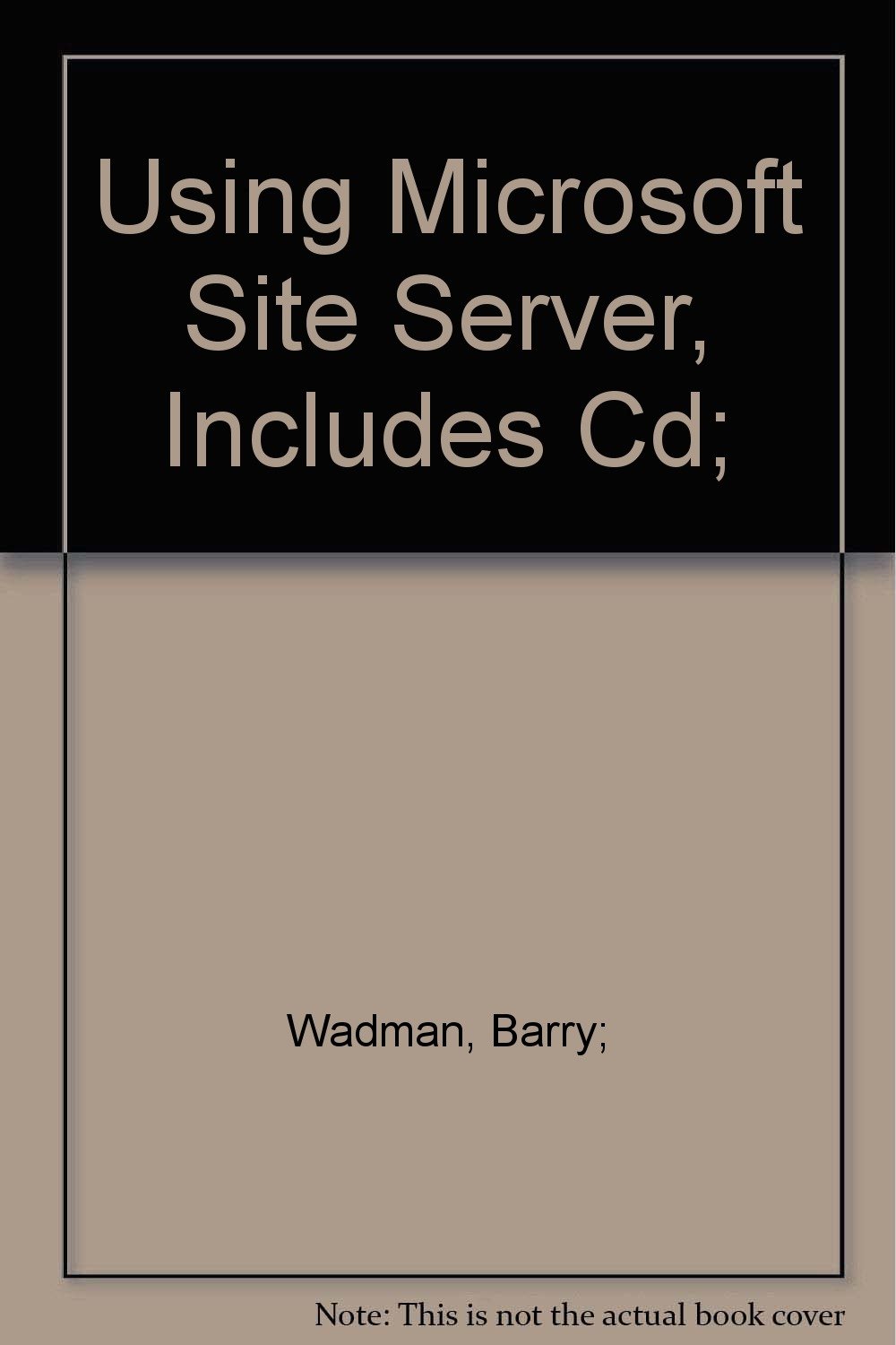 Using Microsoft Site Server, Includes Cd; | Amazon.com.br