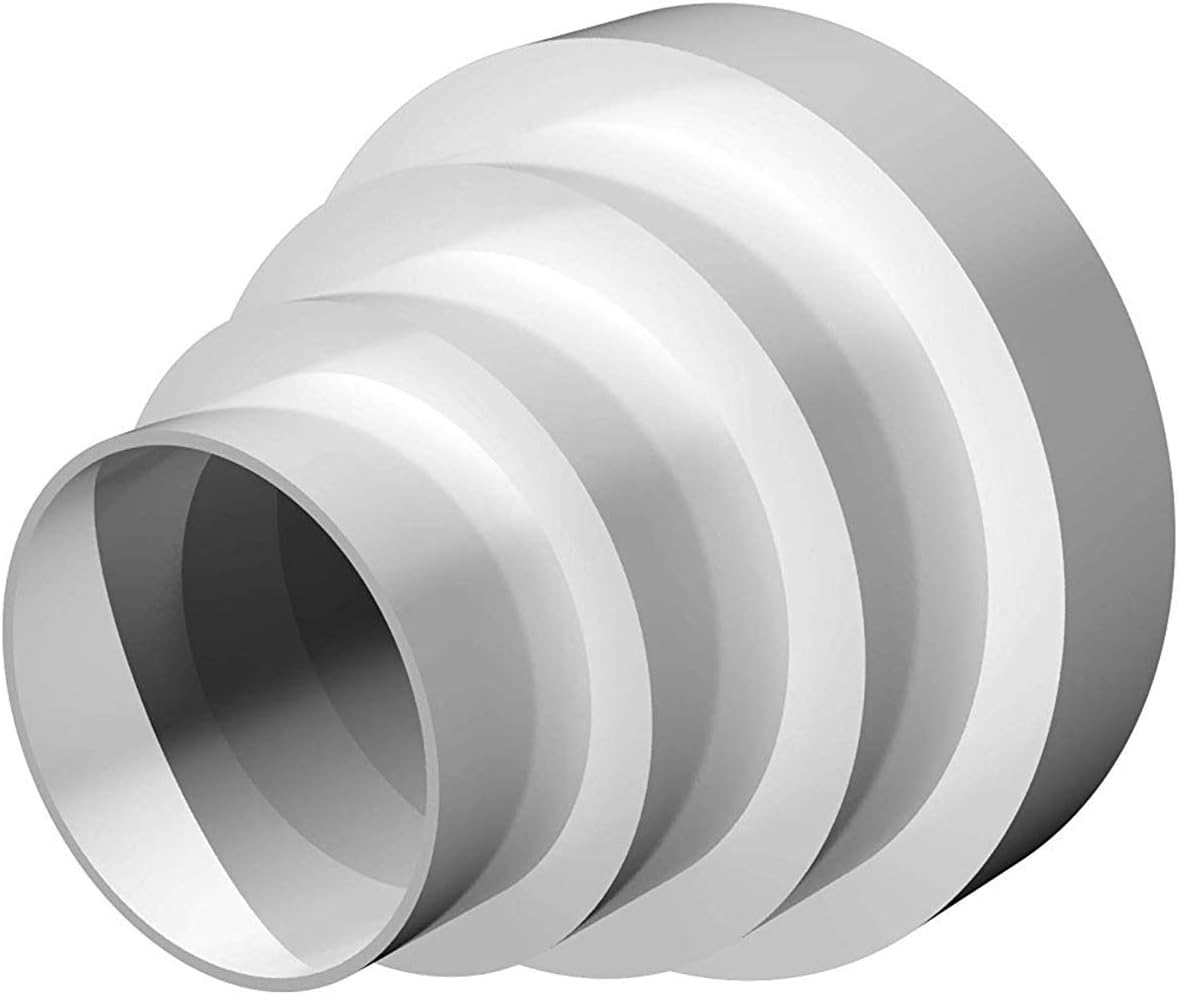 Ducting Reducer 120mm to 80mm / 4.7 to 3 inch Duct Pipe Reduction ...