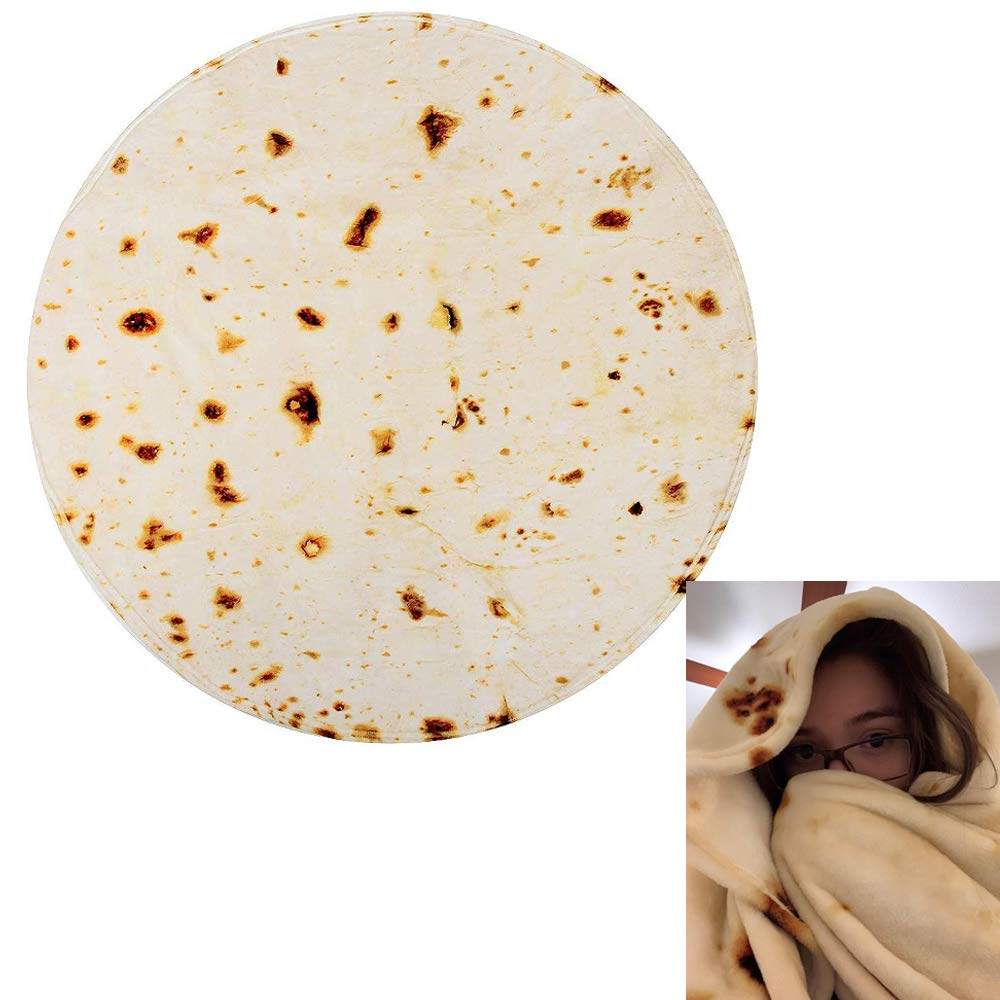 Buy EYSL Burritos Tortilla Throw Blanket - Novelty Fleece Taco Roti ...