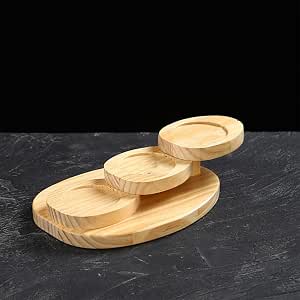 Amazon.co.jp: Howorr Japanese Sushi Serving Tray, Sushi Boat, 3D Inlay ...
