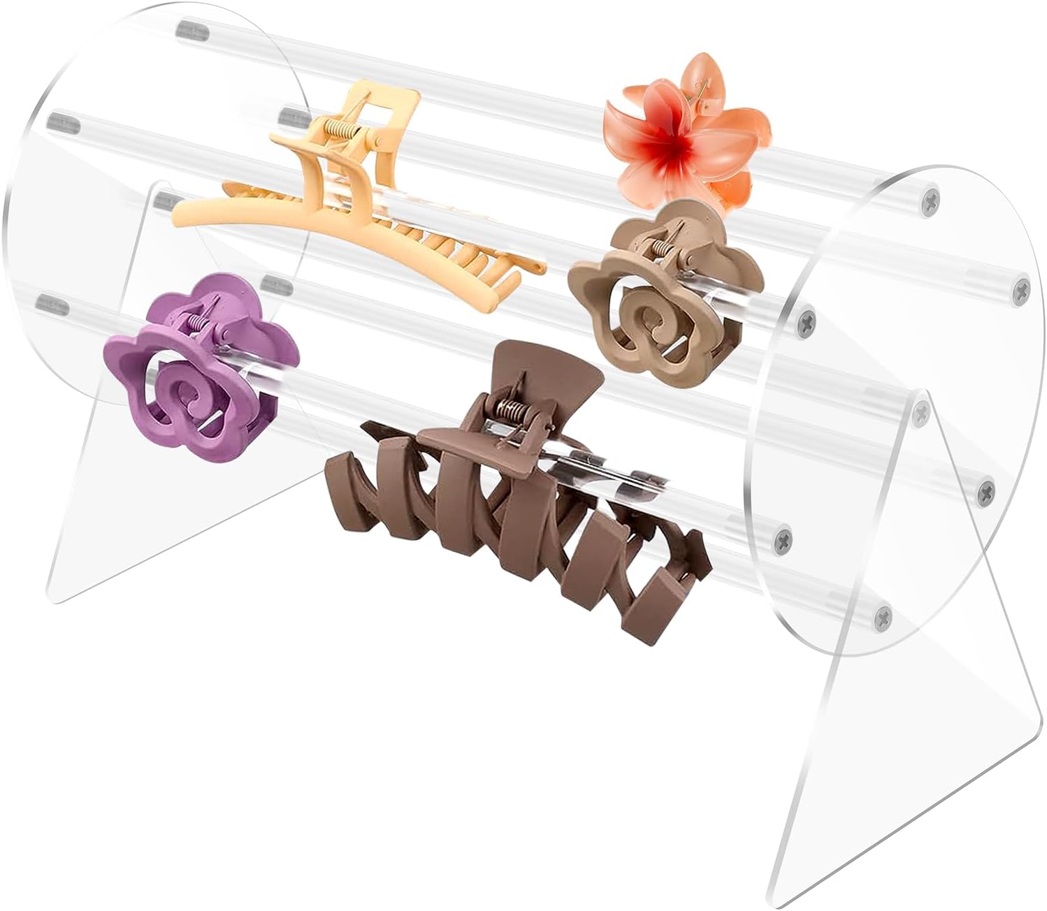 Amazon.com: Fizocosisto Acrylic Claw Clip Organizer Holder, 360-Degree ...