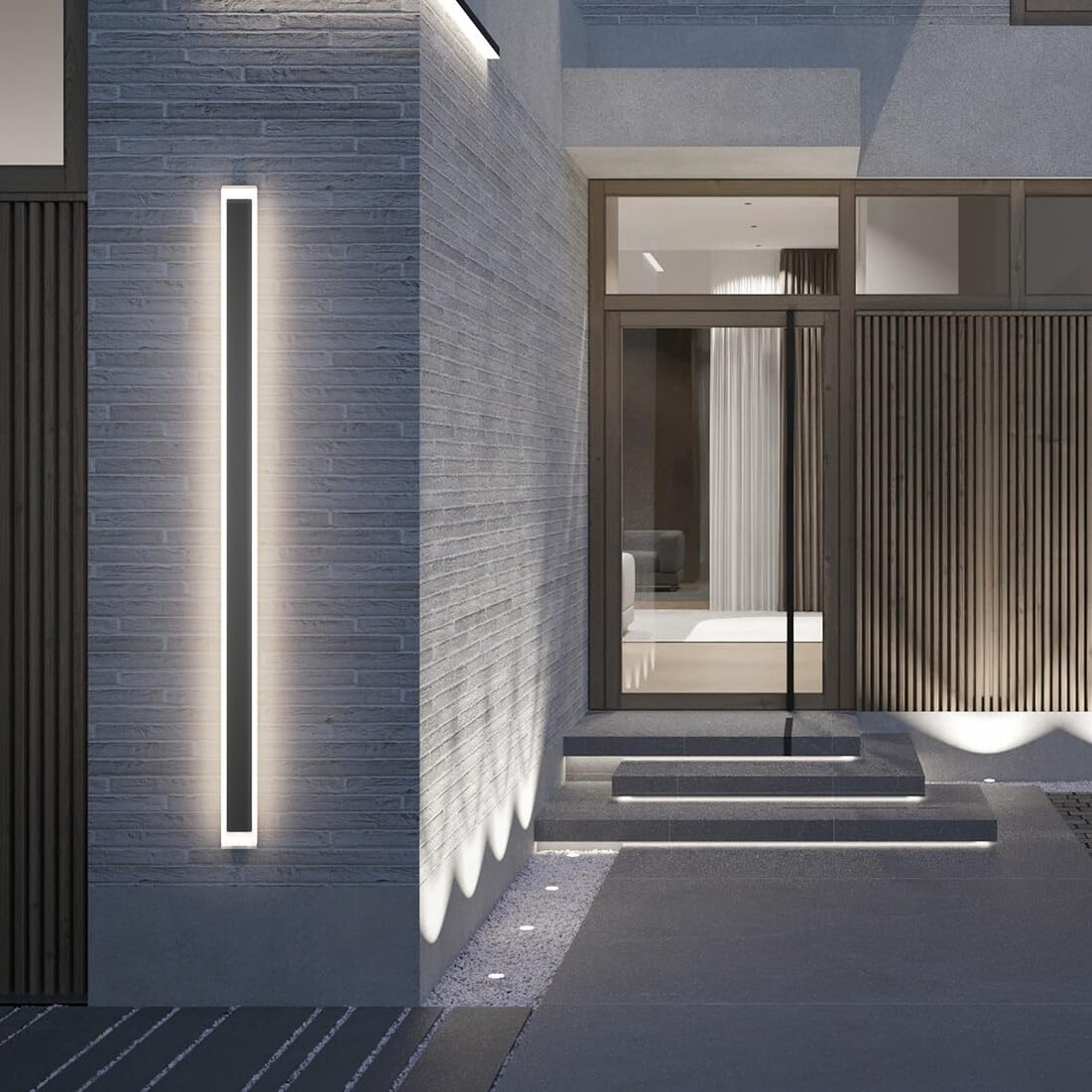 Snapklik.com : 59In Long Outdoor Wall Light 4000K Dimmable IP65 ...