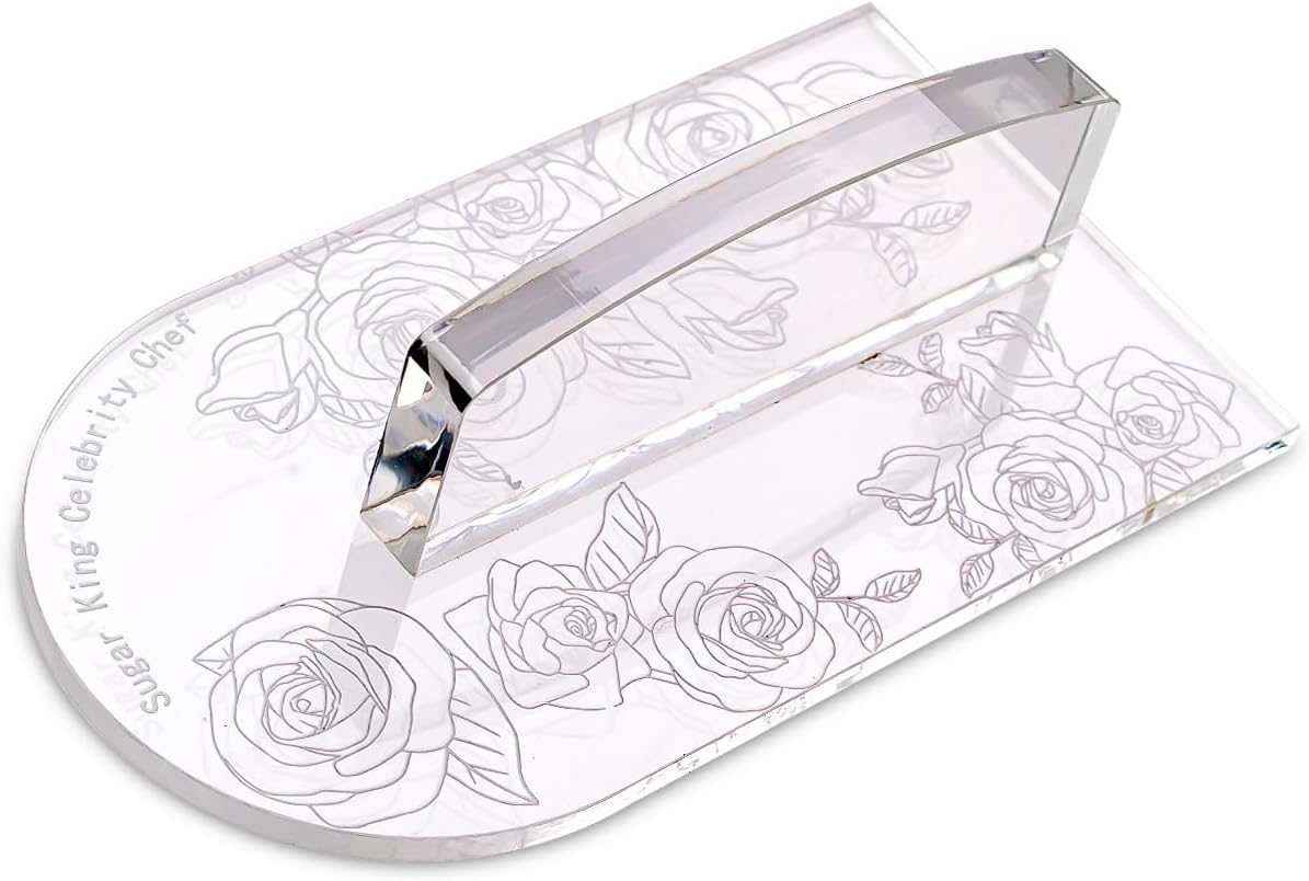 Amazon.com: KALAIEN Fondant Smoother with Handle Acrylic Cake Smoother ...