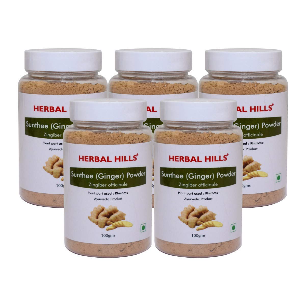 Herbal Hills Sunthee (Ginger) Powder - 100 gms - Pack of 5 - Sunth ...