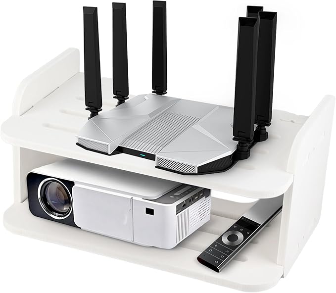 Amazon.com: HERCHR Router Stand WiFi Router Shelf, Small Mini Wall ...