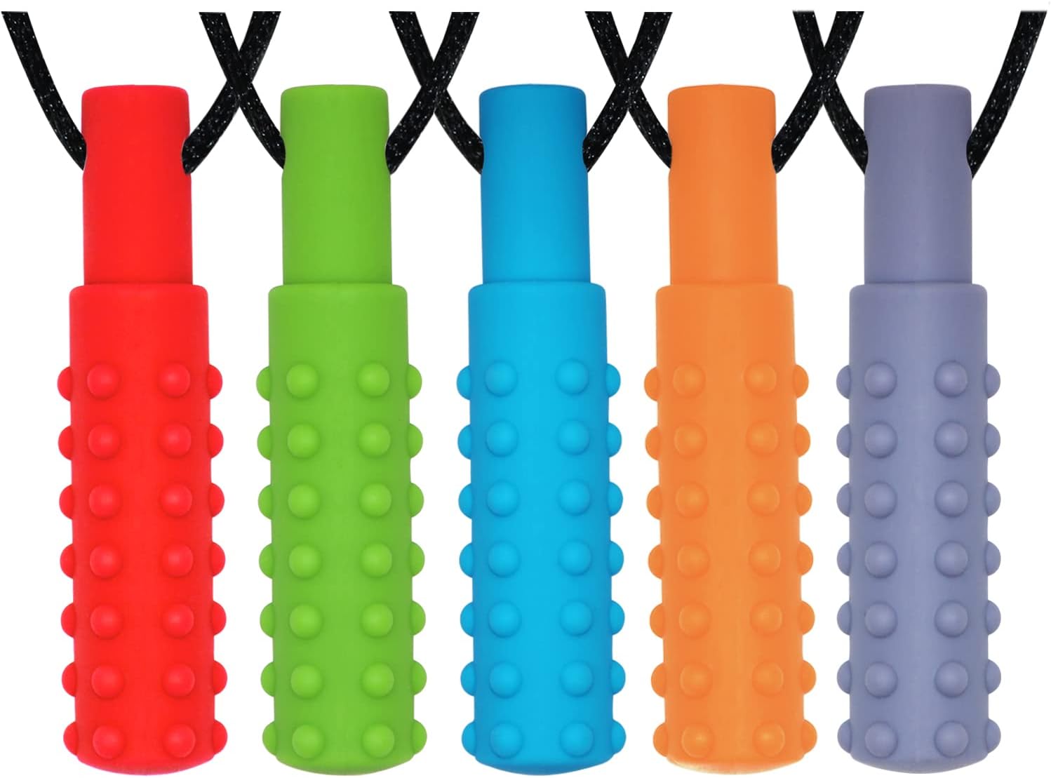 Amazon.com: Chew Necklaces for Sensory Boys and Girls, Silicone Chew ...