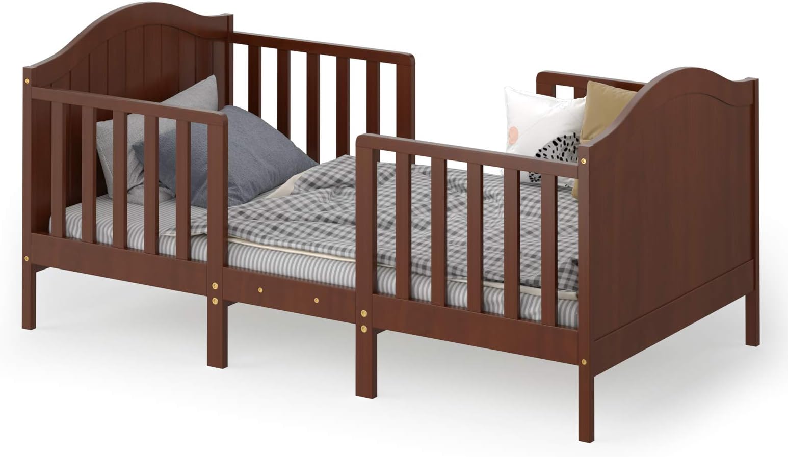 Amazon.com: Costzon 2 in 1 Convertible Toddler Bed, Classic Wood Kids ...