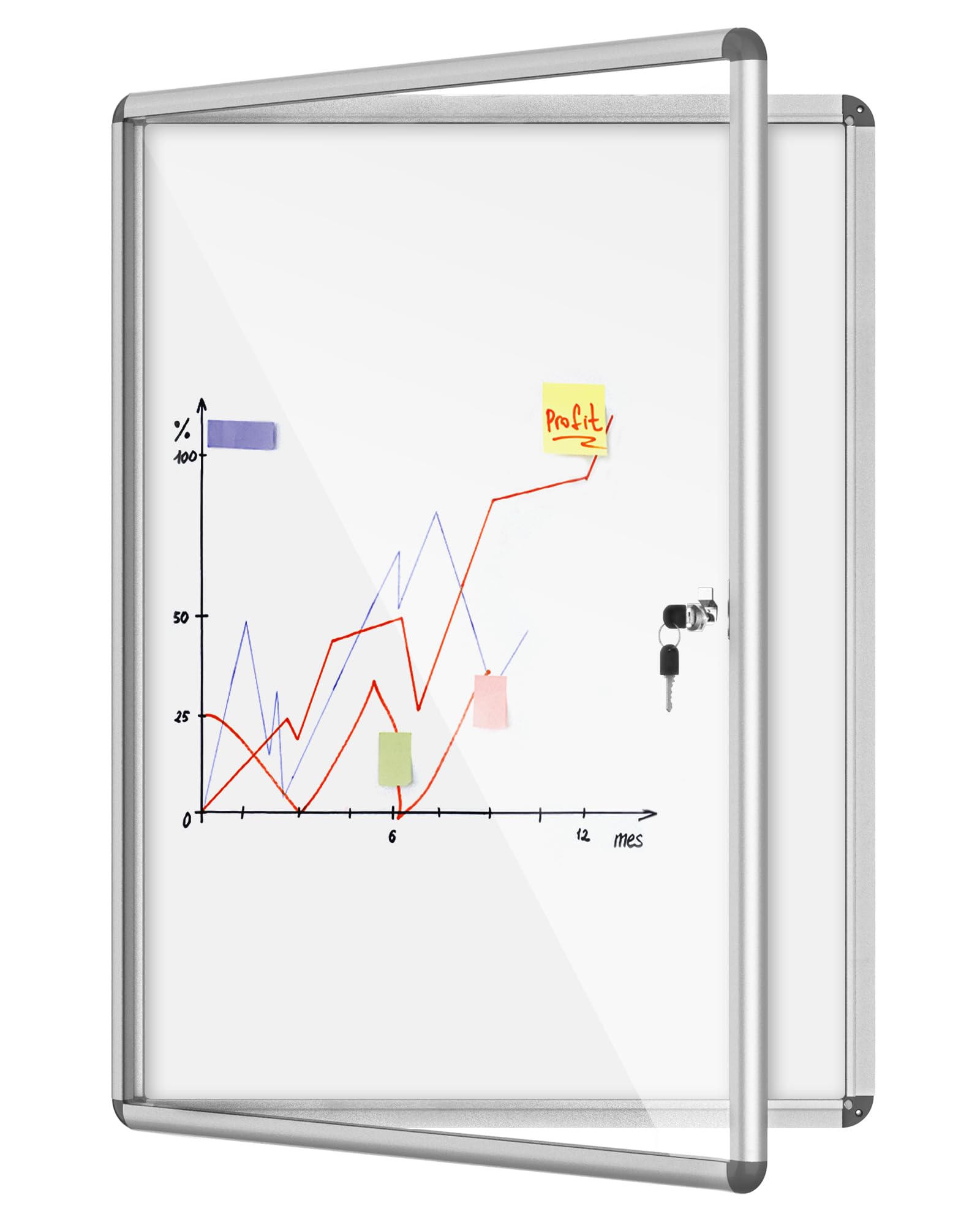 Snapklik.com : 38"x28" Enclosed Bulletin Board, Lockable Weather ...