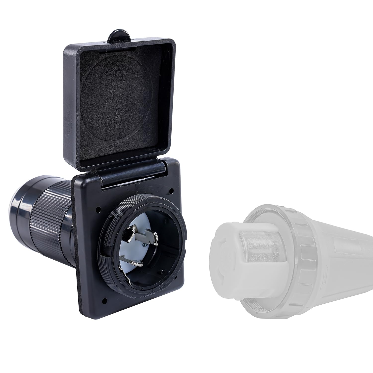 Amazon.com: CAMPELIFY 50 AMP 125/250V RV Inlet 3 Prong Male Plug Shore ...