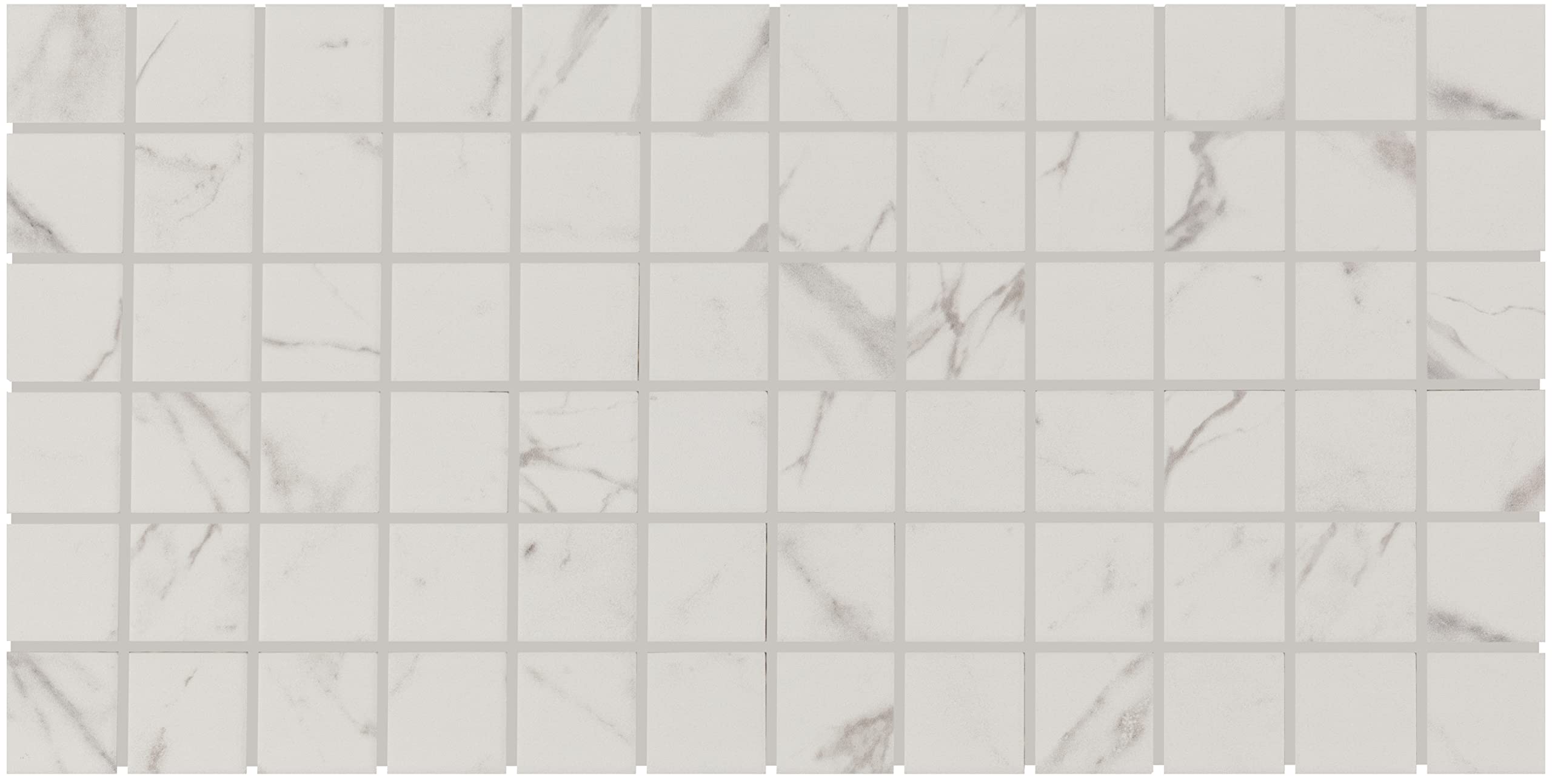 Daltile Costar 2" x 2" Marble Look Ceramic Mosaic in Matte Calacatta ...