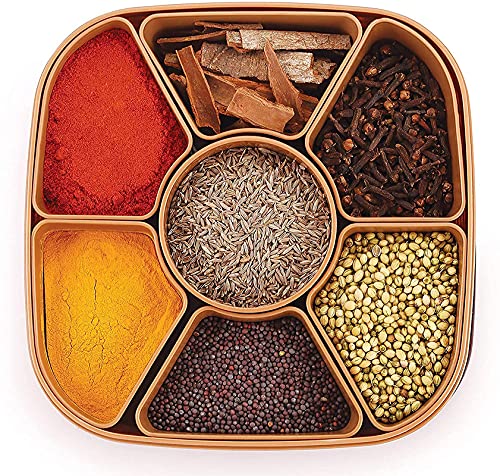 Buy Tulshi Titan Masala Box-7 Sections, 700ml, Assorted Colour ...