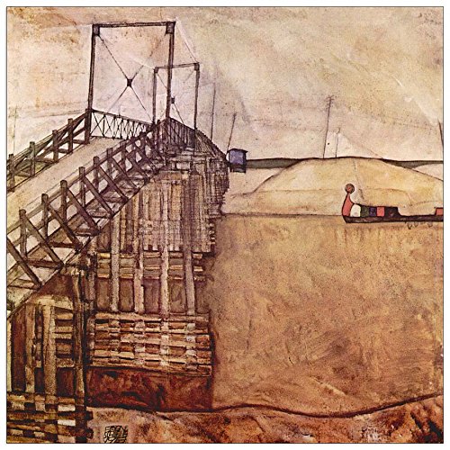 ArtPlaza The Bridge by Schiele Egon Decorative Panel, 11.9" x 11.9 ...