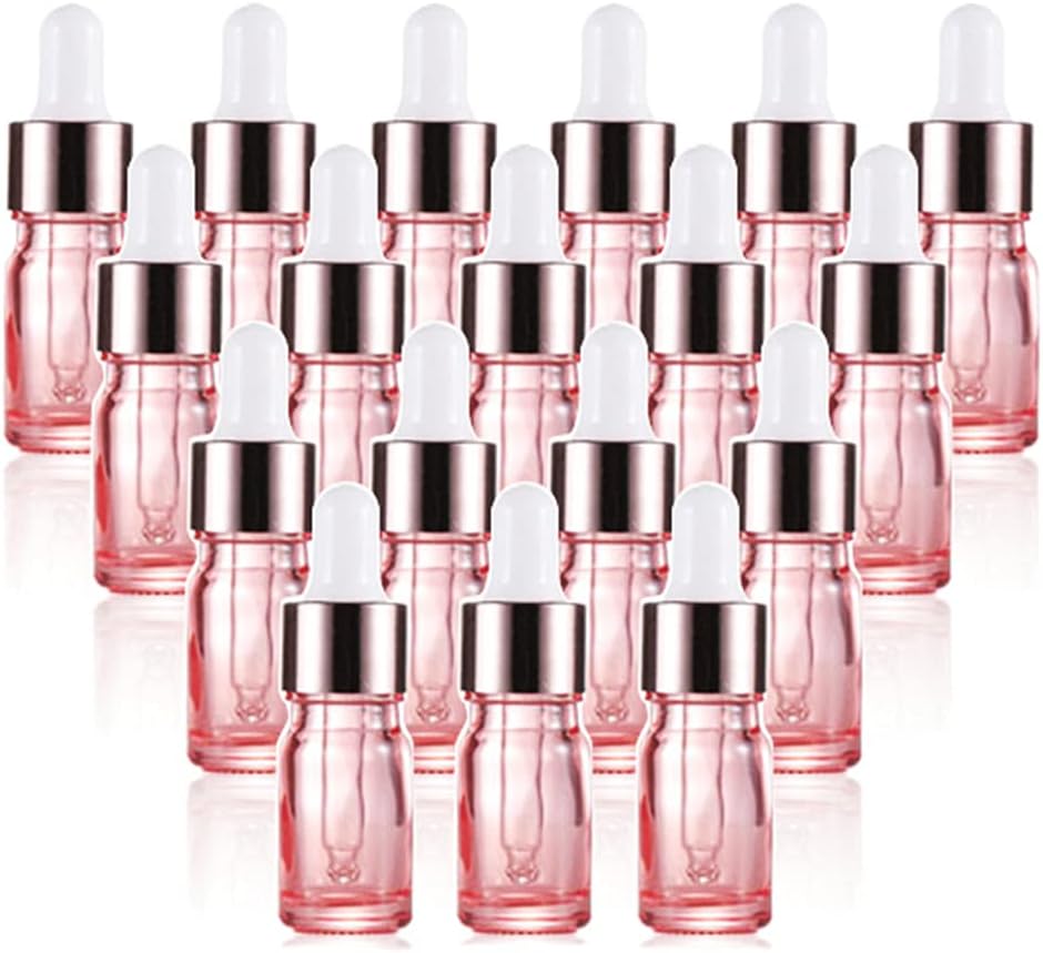 Amazon.com: 5x 18pk, 5ml/1/6oz Pink Glass Eye Dropper Bottle w/ Glass ...