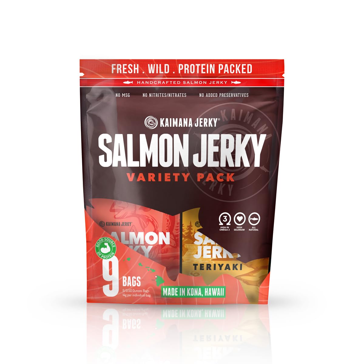 Amazon.com: Kaimana Jerky Wild Caught Salmon Jerky - Organic Dried Fish ...