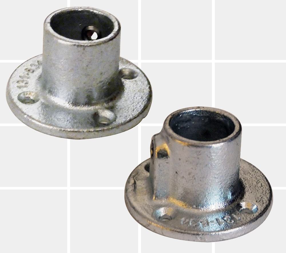 K I Metals Galvanized Tube Fittings - (131 Wall Plate Base Flange,34mm ...