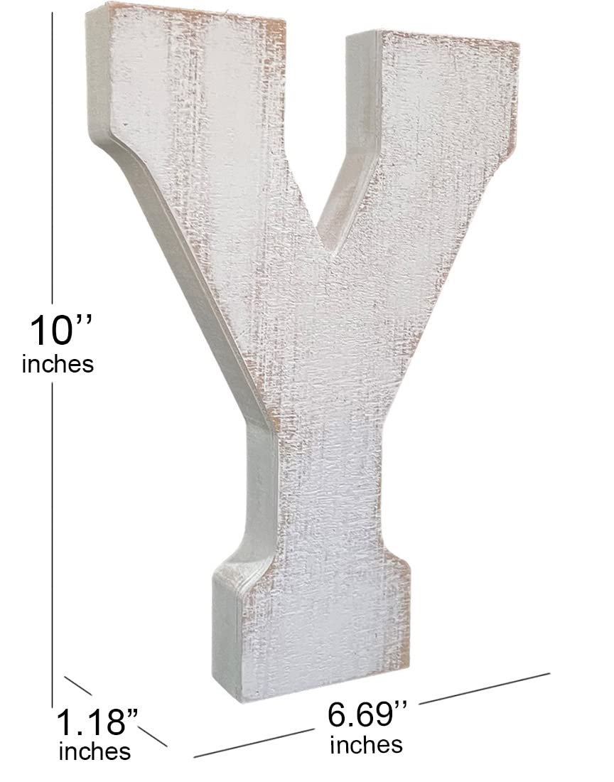 Snapklik.com : ABELOTS Large Wood Letter Distressed White Wash Alphabet ...