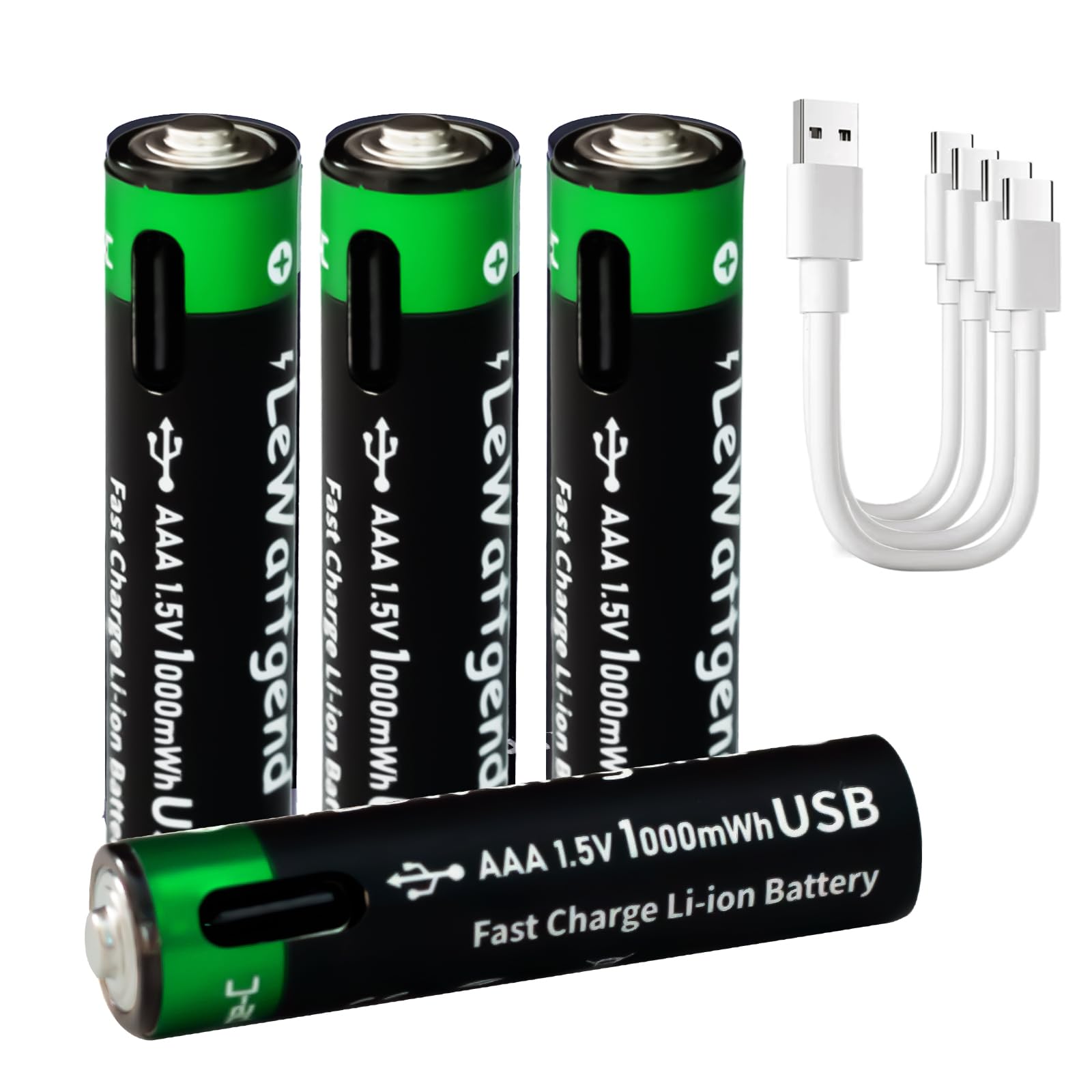 Amazon.com: AAA Rechargeable Battery 4-Pack AAA Lithium Ion Batteries ...