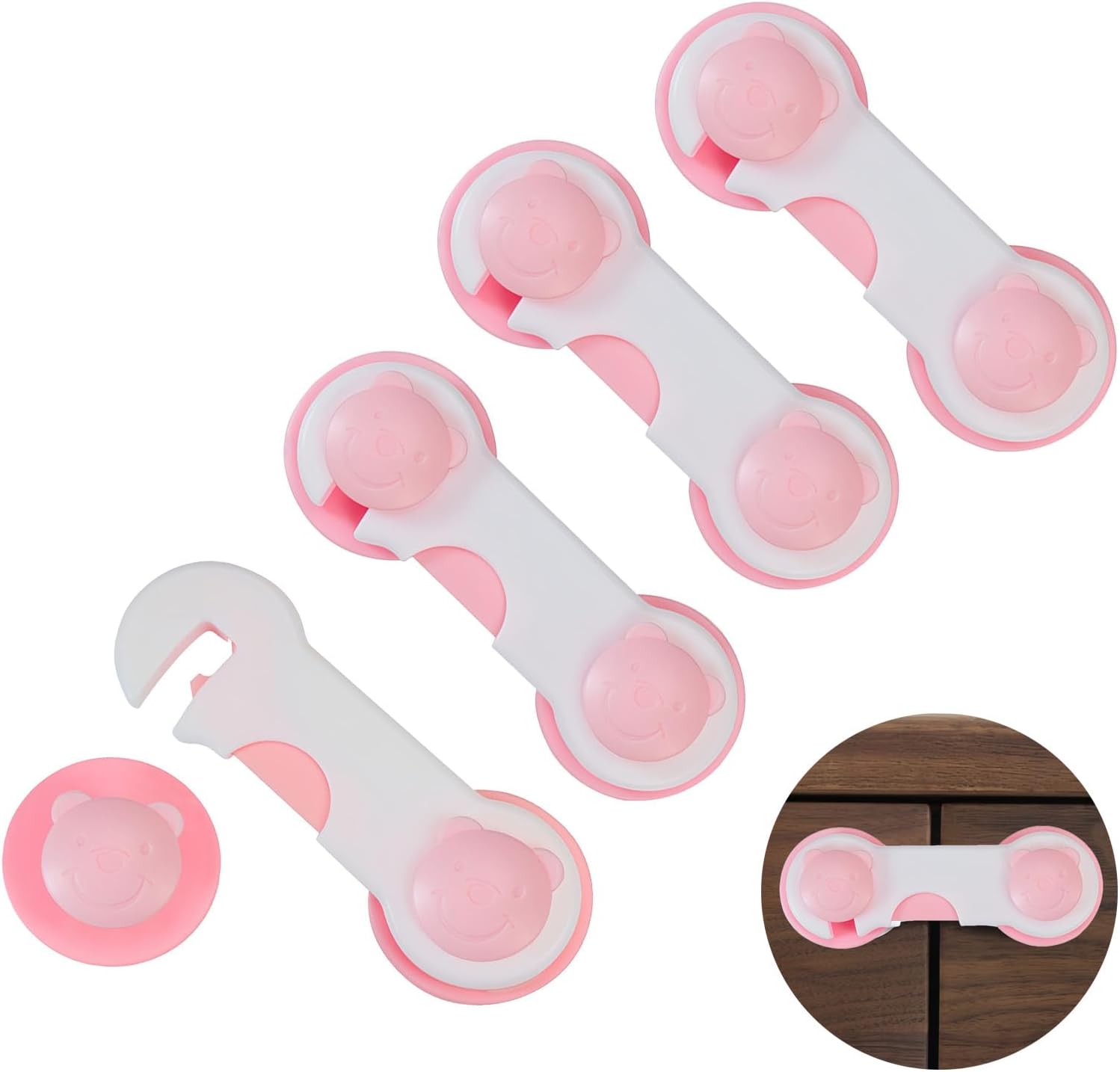 Amazon.com: CouSweoArt Cabinet Locks, 4 Packs Child Safety Locks, Cute ...