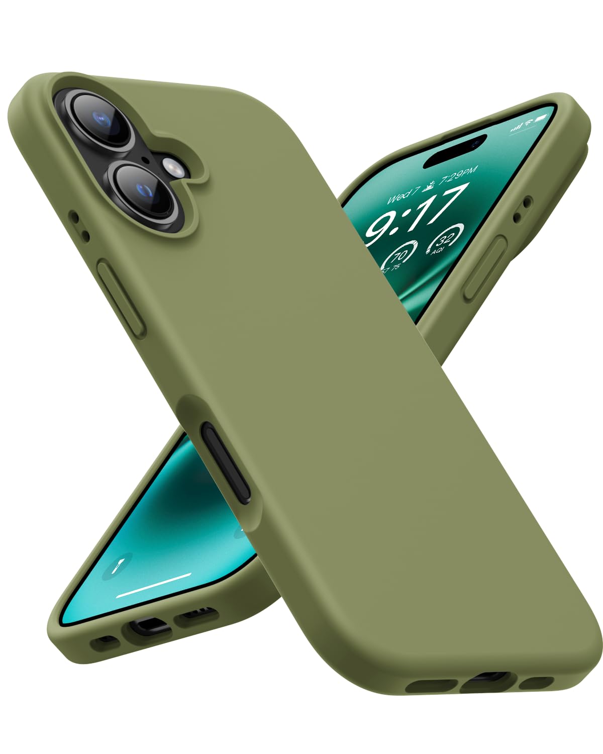 Amazon.com: OuXul Designed for iPhone 16 Case,Shockproof Liquid Silicone Protective Phone Case ...
