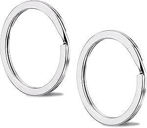 Amazon.com: Key Ring - 304 Stainless Steel Flat Keyrings - 10Pcs 1 ...