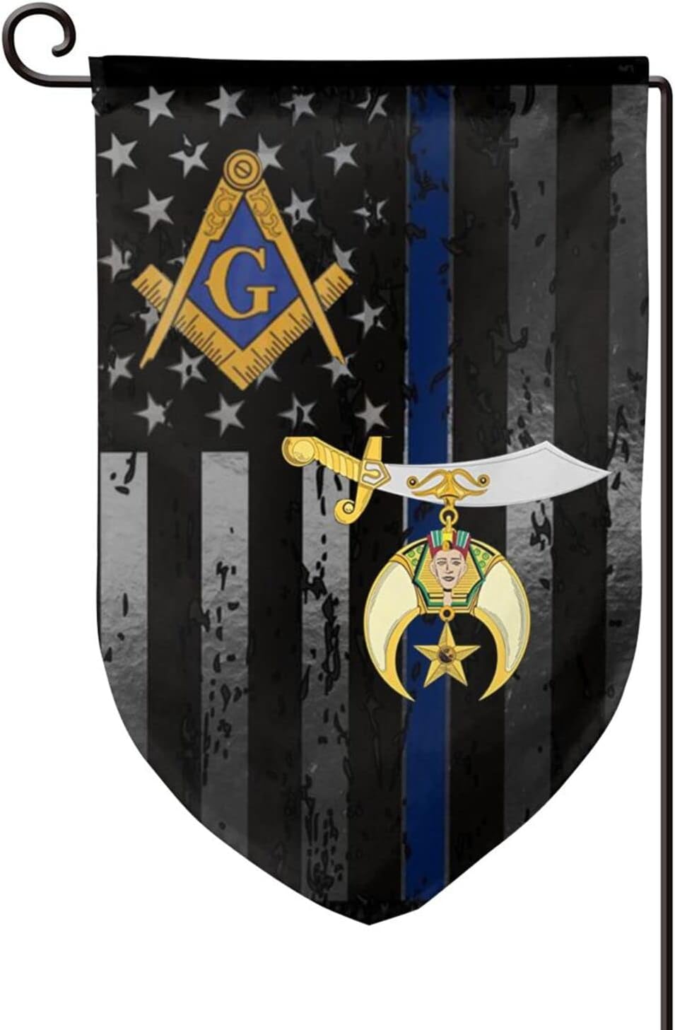 Amazon.com : Masonic Shriner Split Double Sided Outside Décor Garden ...