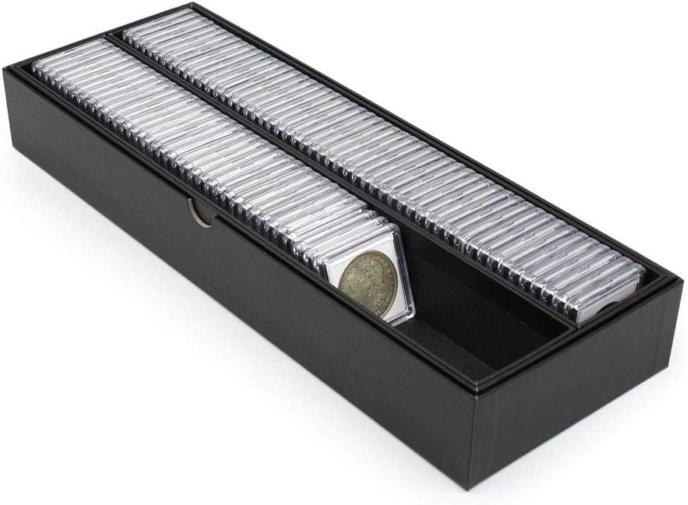 Amazon.com: BCW Double Row 2x2 Coin Box | Holds 102 Snaps or 330+ Paper ...