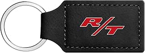 iPick Image - Dodge R/T Logo Rectangular Black Leather Key Chain for ...