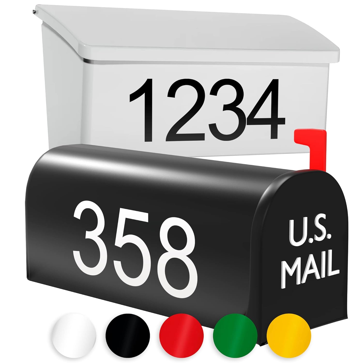 Amazon.com: Mailbox Decals Made In USA House Numbers For Mailbox ...