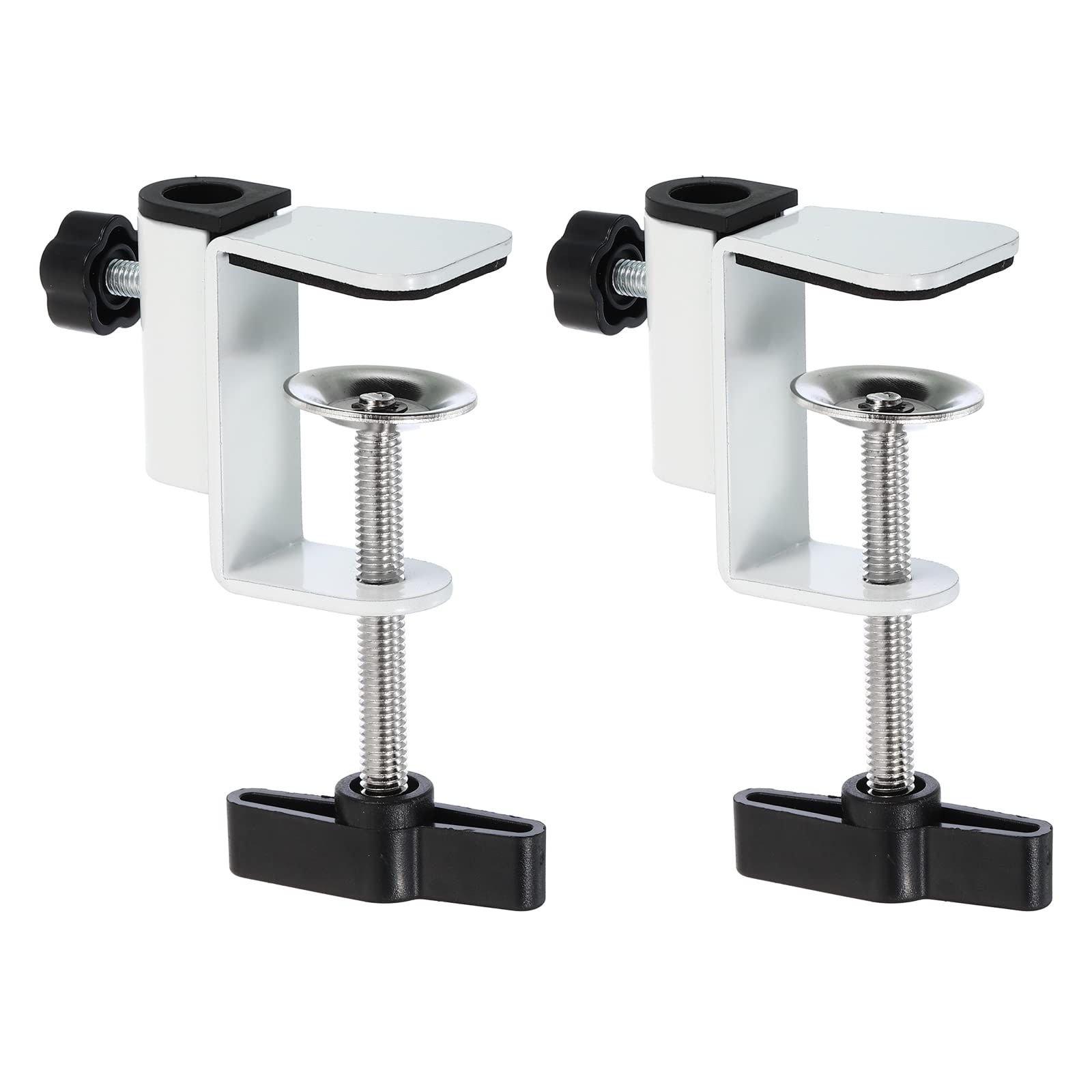 PATIKIL 0.49" Hole Dia. Desk Clamp, 2 Pcs Universal C-Clamp Base with ...