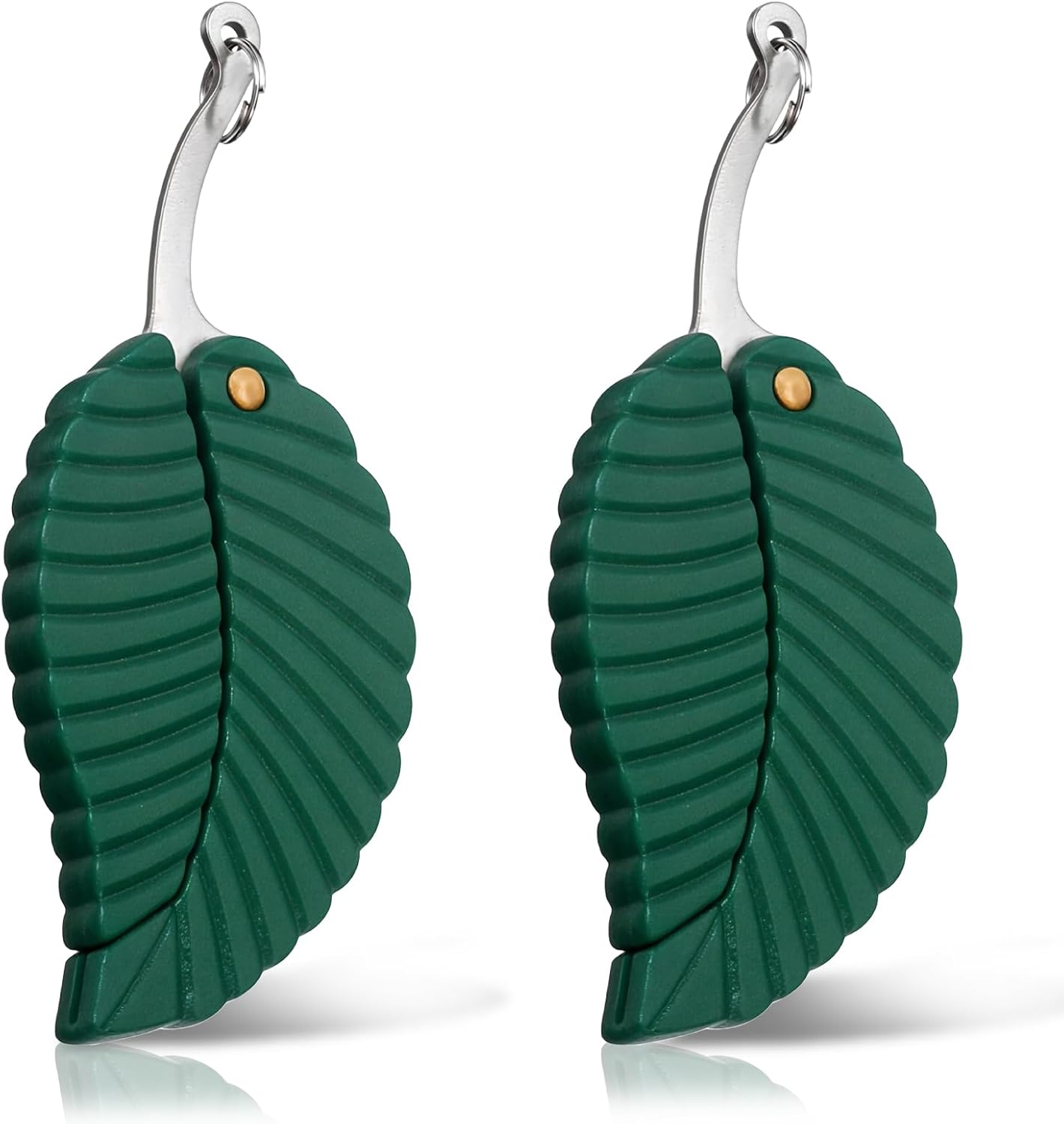 Amazon.com: MBAIYO Multifunctional Pocket Keychain, 2Pcs Green Leaf Key ...