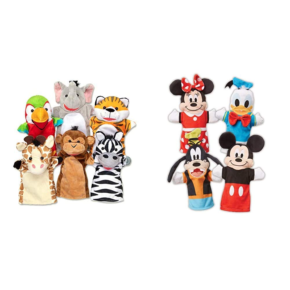 Buy Melissa & Doug Safari Buddies Hand Puppets & Mickey Mouse & Friends ...