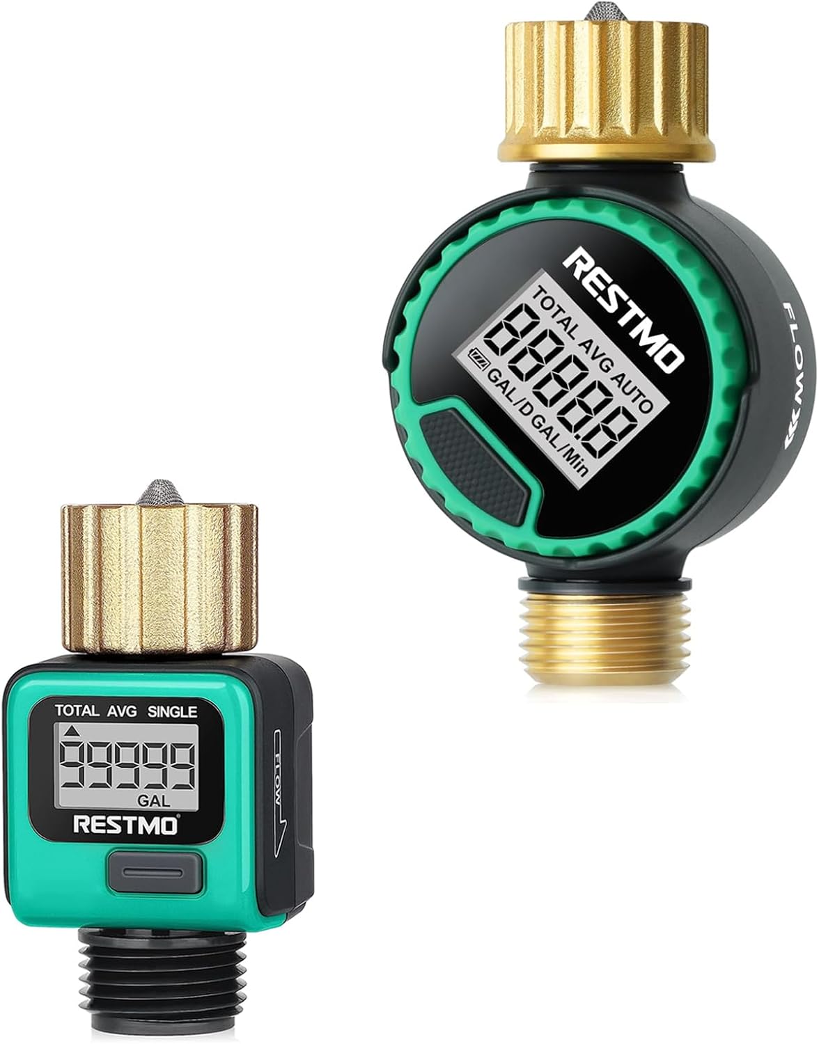 Amazon.com: RESTMO Water Flow Meter with 360° Rotatable Control Panel ...