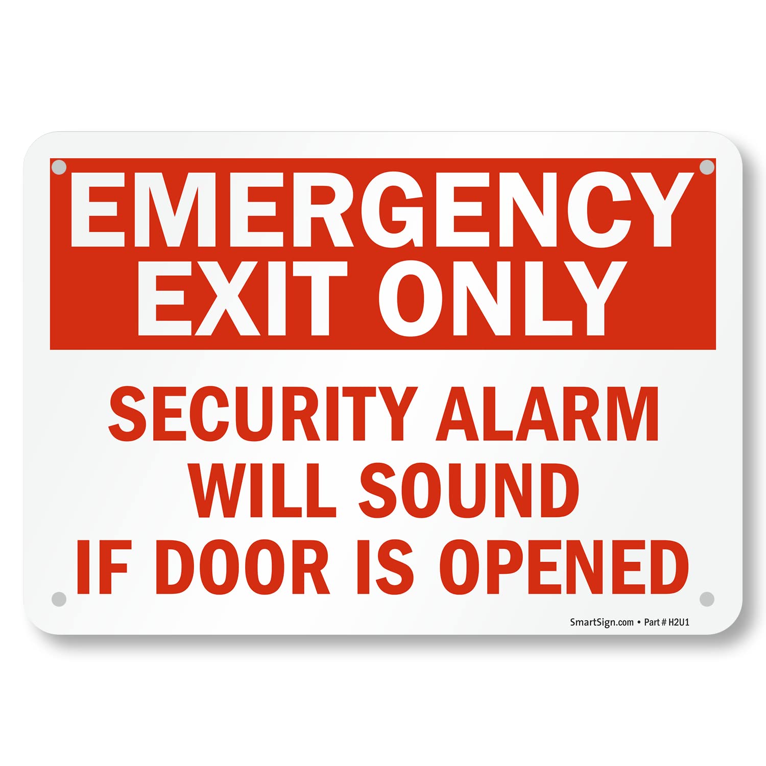 Amazon.com: SmartSign 7 x 10 inch “Emergency Exit Only - Security Alarm ...