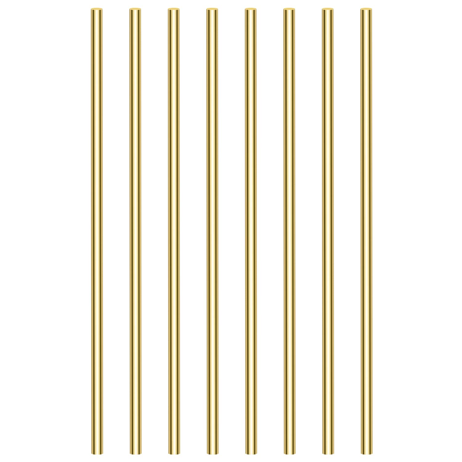 Snapklik.com : 8 Pieces 4mm Brass Round Rods, Brass Solid Round Rod ...