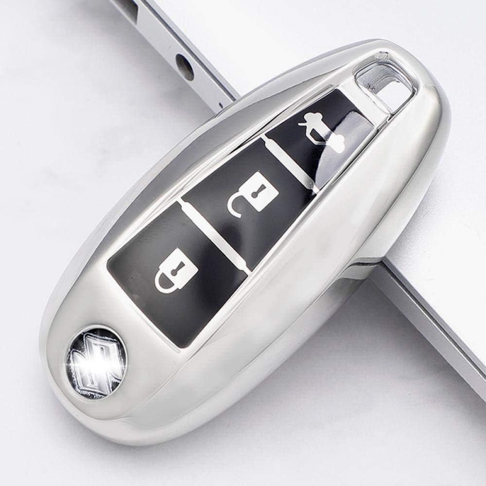 JVCV® Gold Border TPU Key Cover Compatible with Maruti Suzuki 2 and 3 ...