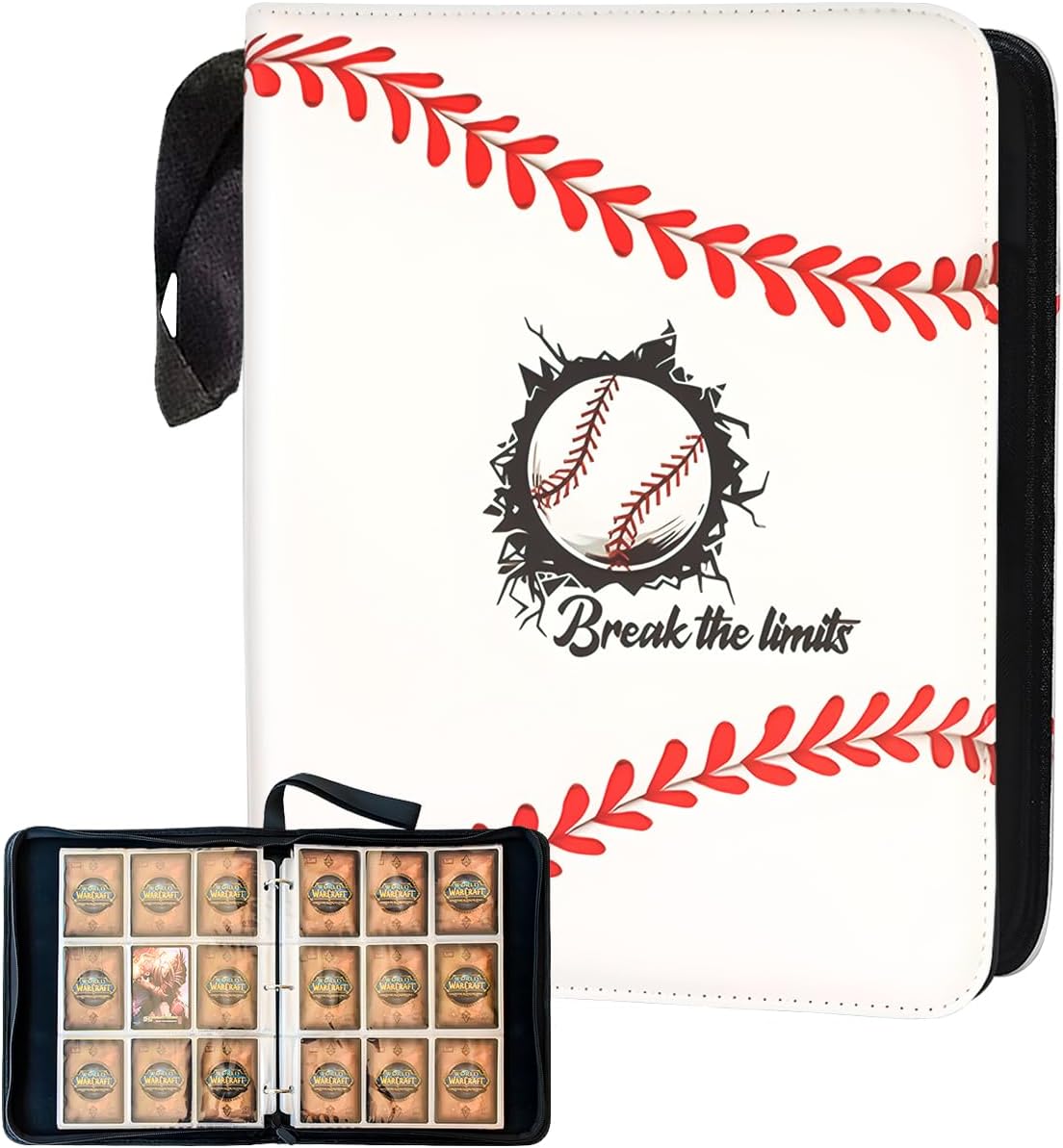 Amazon.com: Generic Baseball Card Binder with 9 Pockets, Faux Leather ...