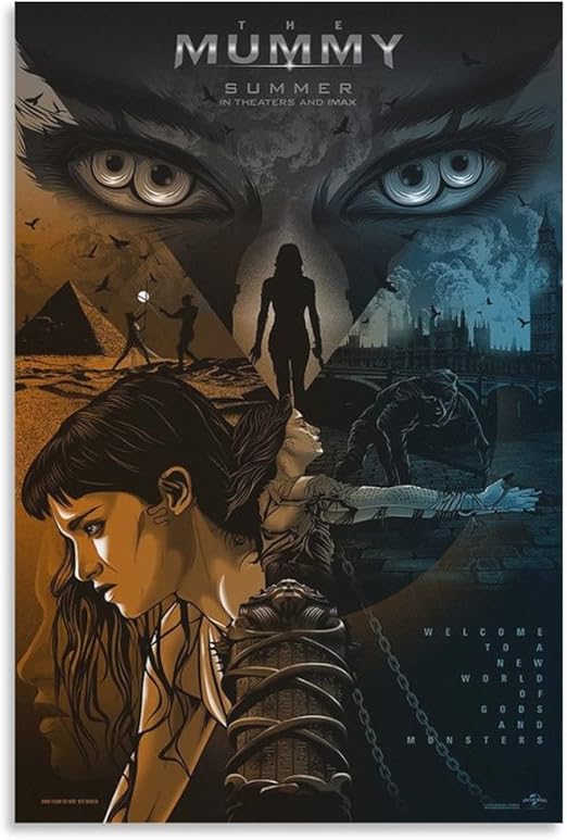 Horror Movie Poster THE MUMMY Posters Wall Art Painting Canvas Gift ...