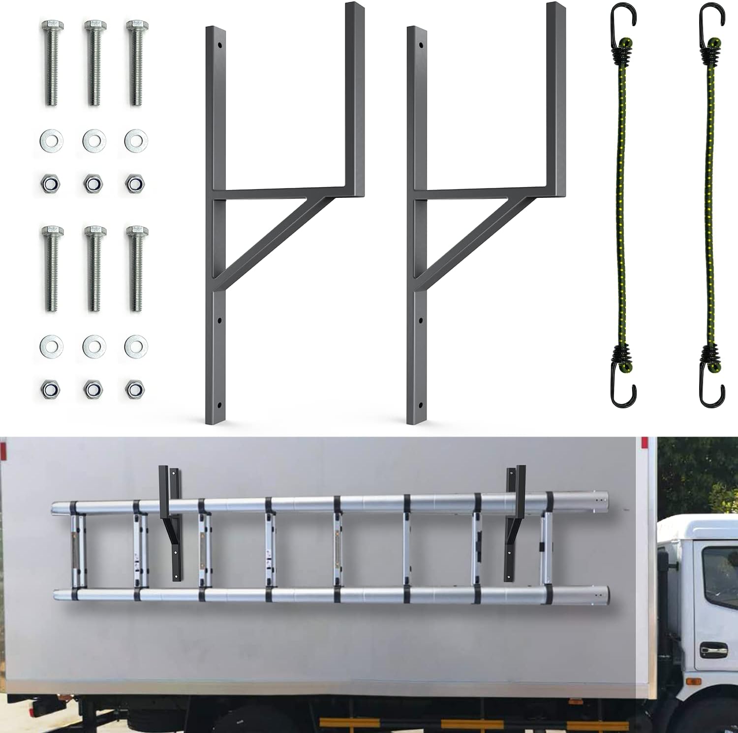 Amazon.com: DIYIIRON Side Mount Ladder Racks Heavy Duty Trailer Ladder ...