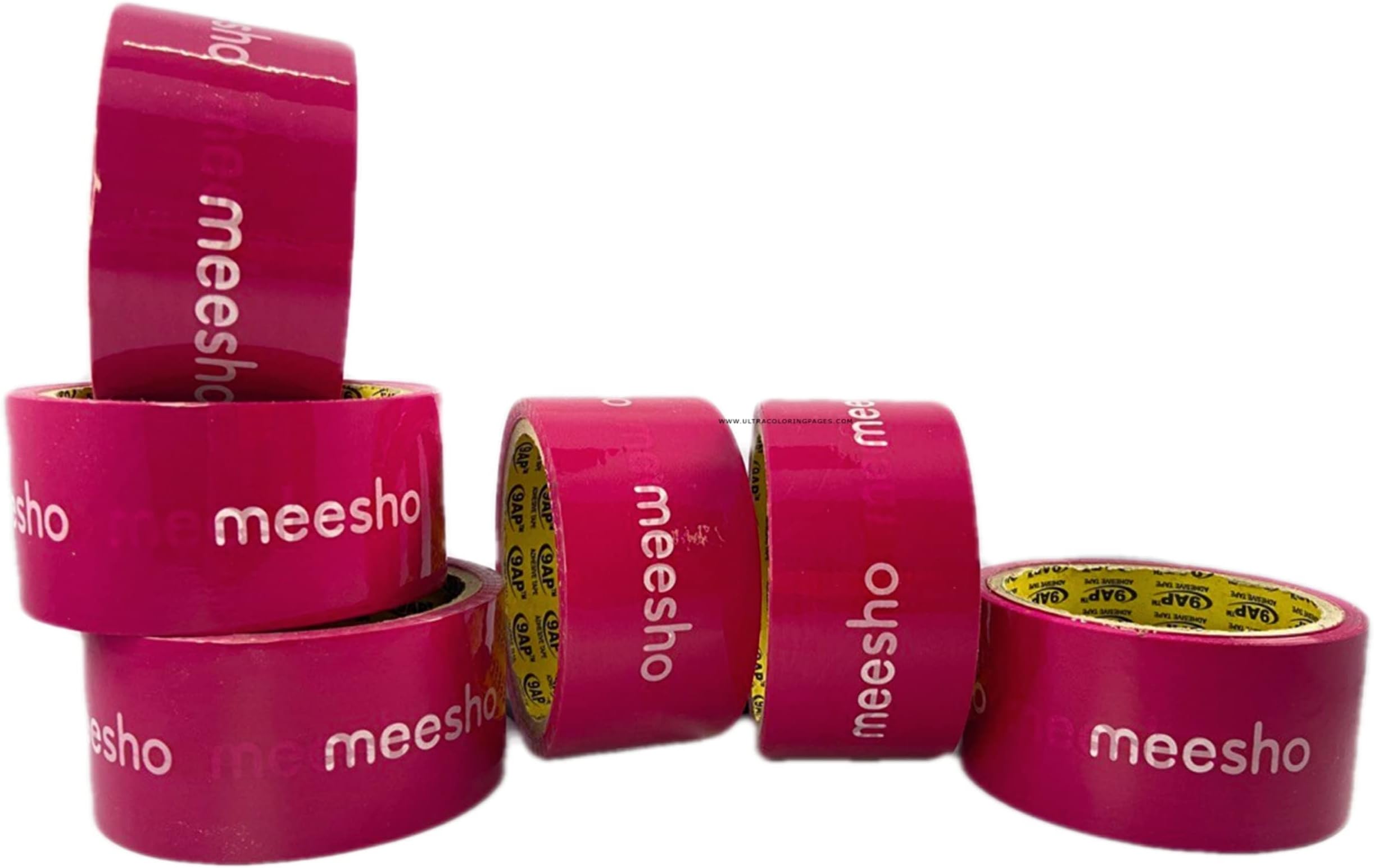 Meesho Brand Packaging Tapes 65 Meter | Meesho Packing Tape (Pack of 12 ...