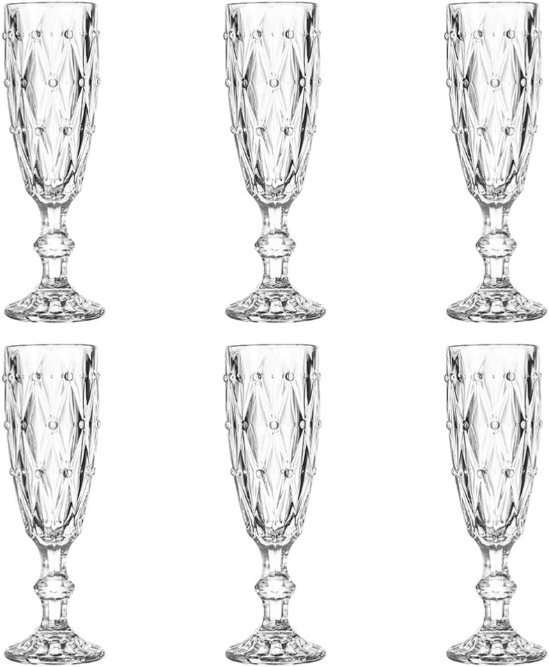 Vasos de ginebra Crystal Copa, 6 unidades, copas de champán vintage ...