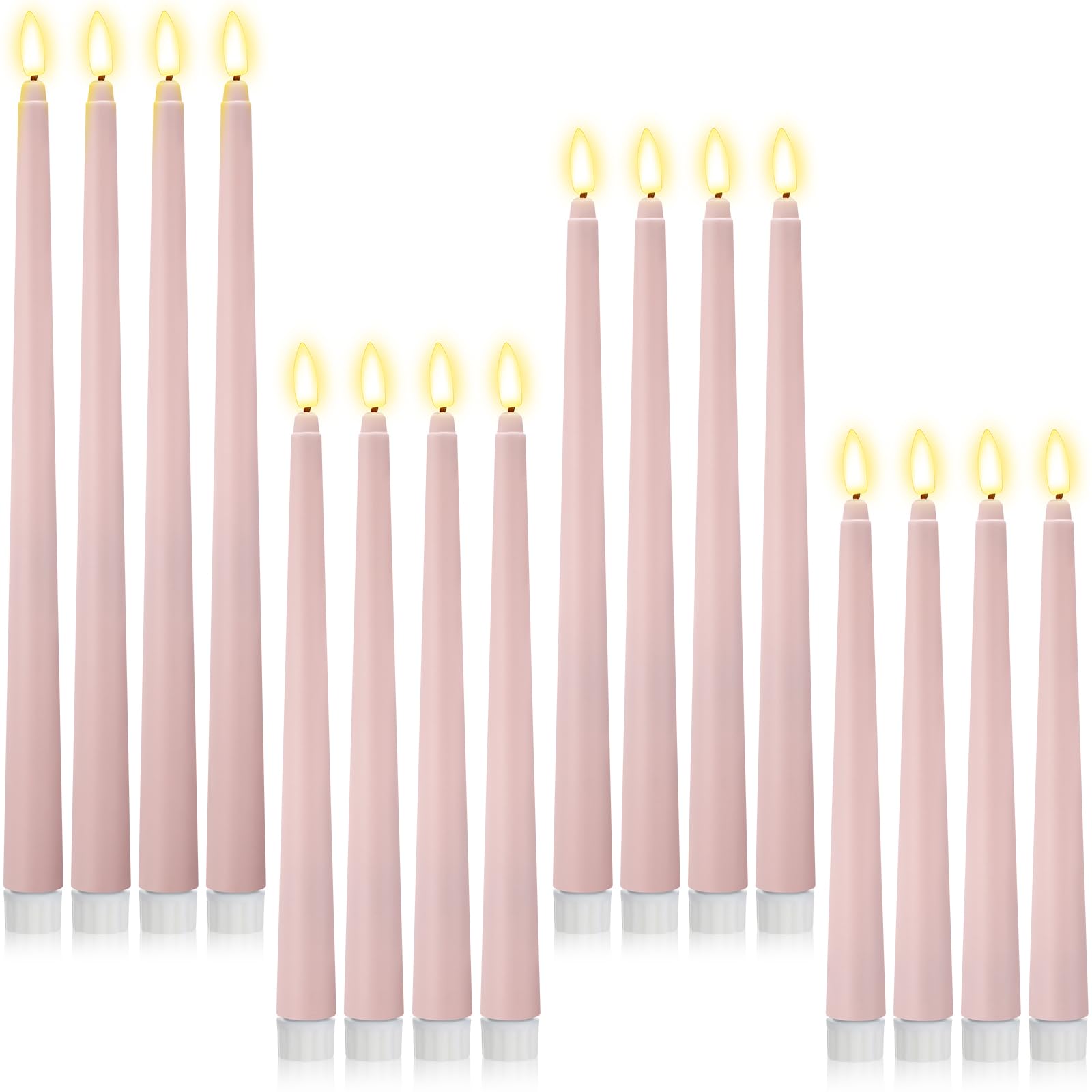 Snapklik.com : Rossesay 24 Pcs Flameless LED Taper Candles Battery ...