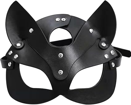 Amazon.com: JOYFISCO Cat Mask for Women, Leather Cat Costume Mask ...