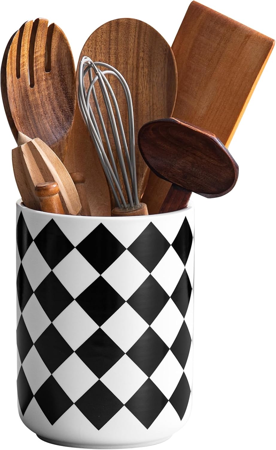 Amazon.com: Kitchen Utensil Holder for Countertop， 6.4" Ceramic Utensil ...