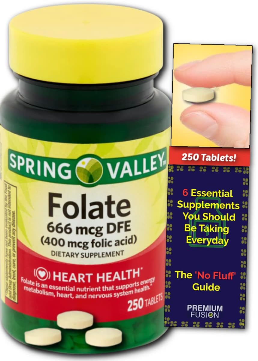Folato 666 Mcg Dfe Vitamina B9 400 Mcg De ácido Fólico Suministro