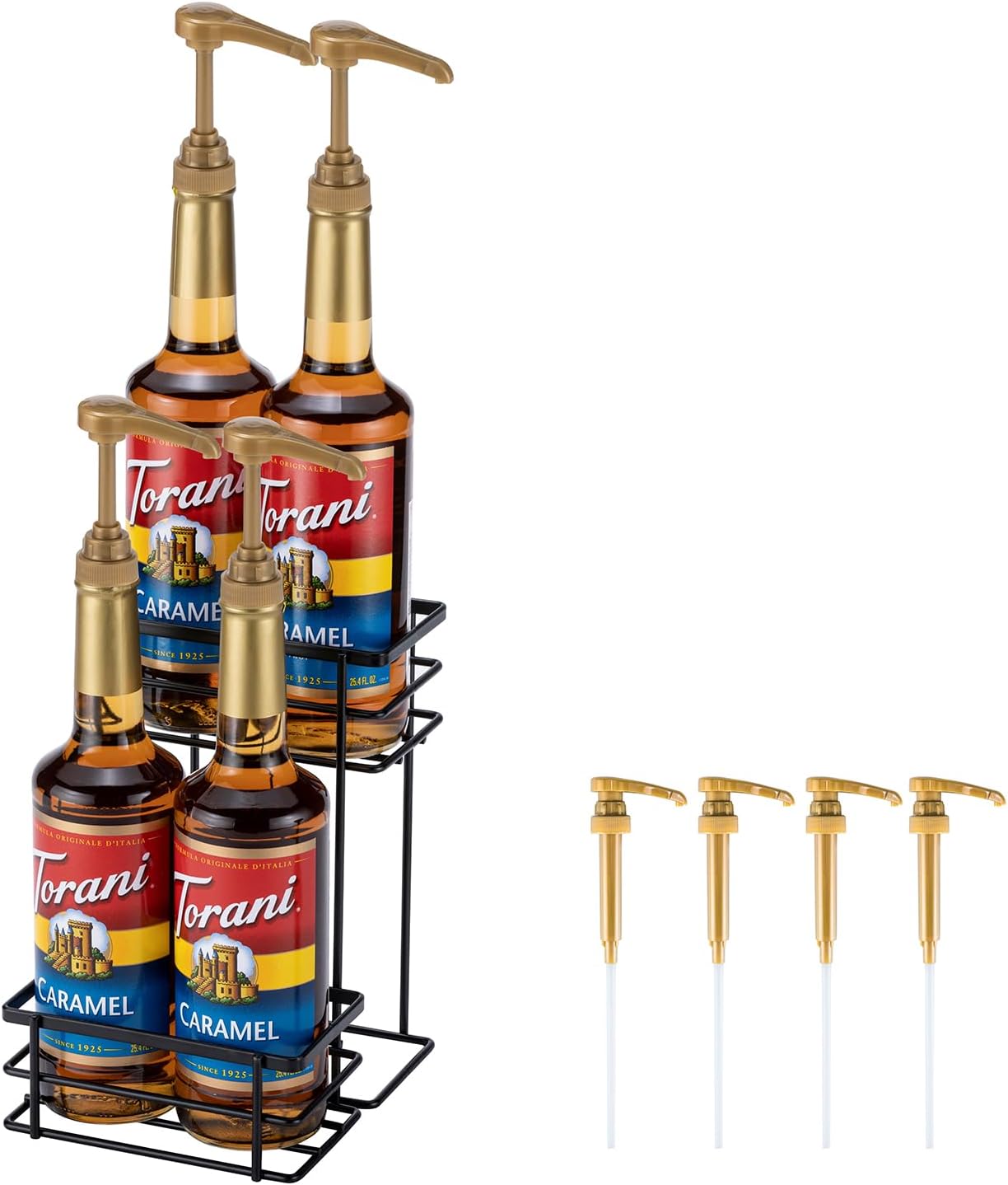 Amazon.com: CILXGQLN Coffee Syrup Organizer,16 Bottles Coffee Syrup ...