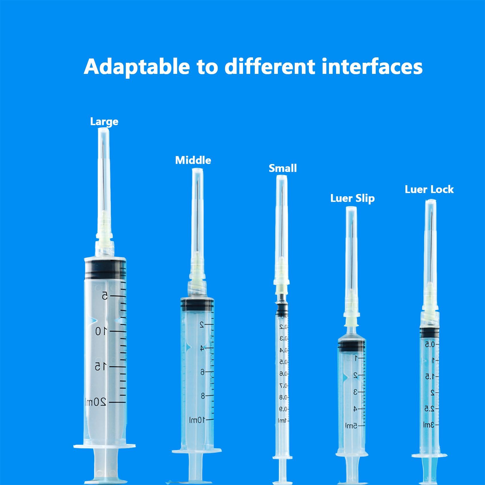 50 Pcs 1ml Syringes With Caps Oral Dispenser Individually Sterile